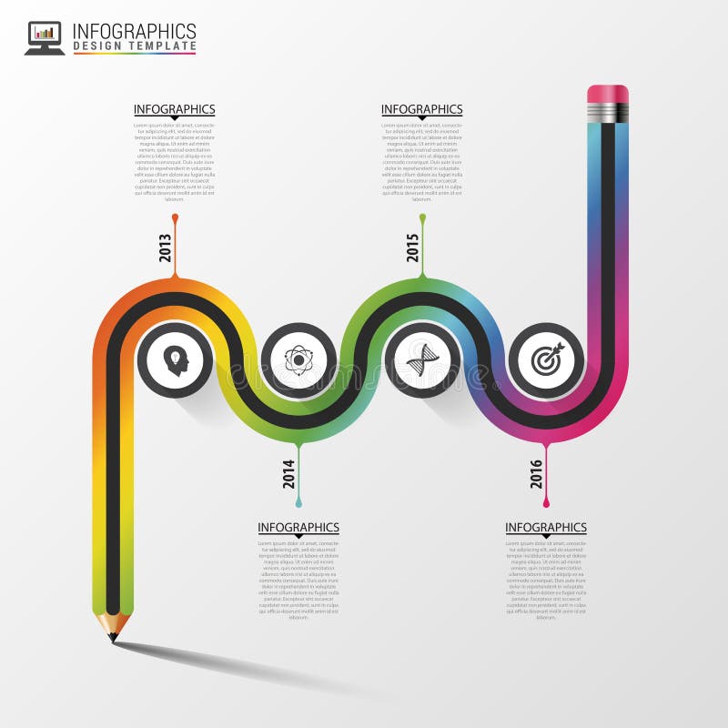 Abstract Colorful Business Path. Timeline Infographic Template Stock ...