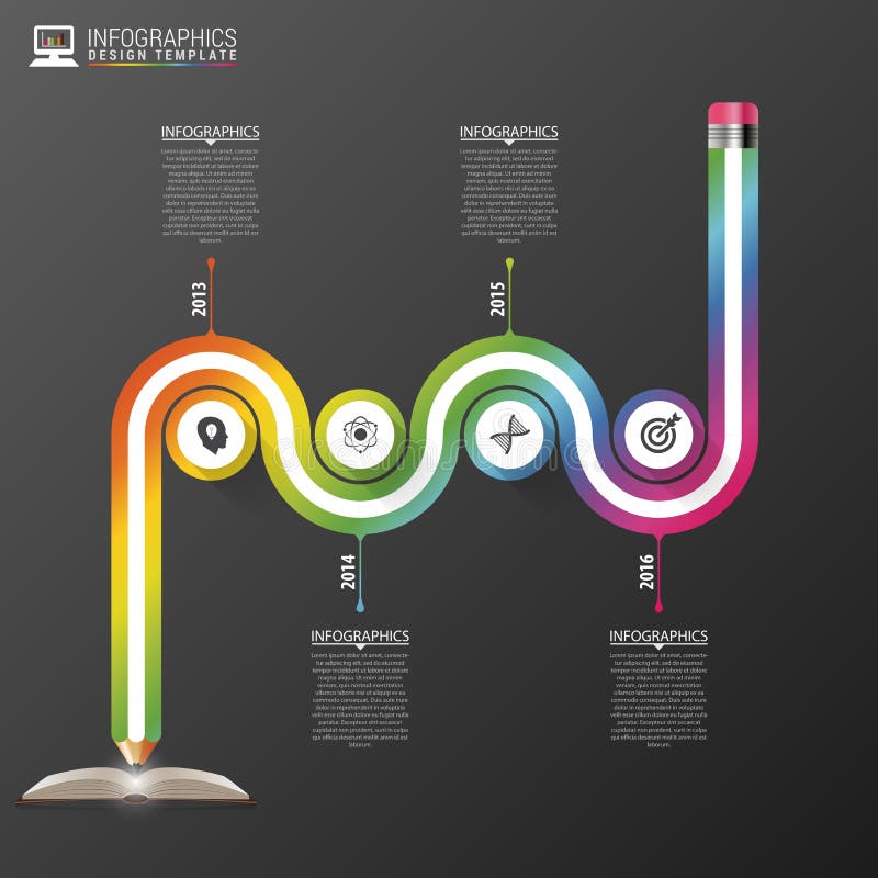 Abstract Colorful Business Path. Timeline Infographic Template Stock ...