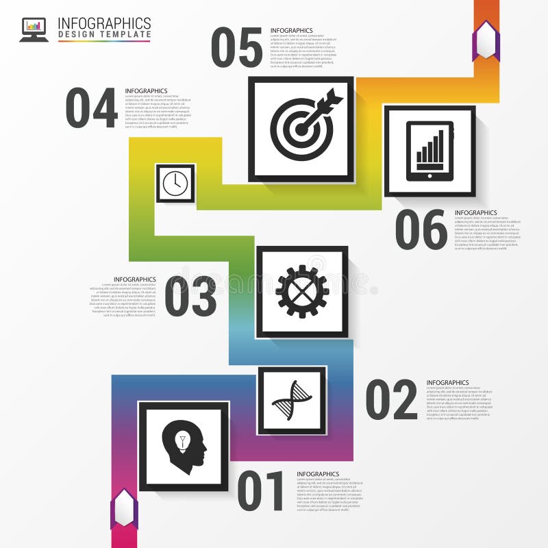 Abstract Colorful Business Path. Timeline Infographic Template Stock ...