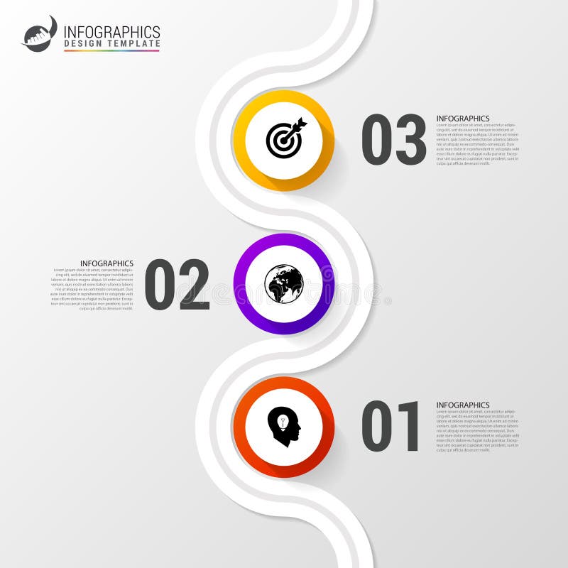 Abstract Colorful Business Path. Timeline Infographic Template Stock ...