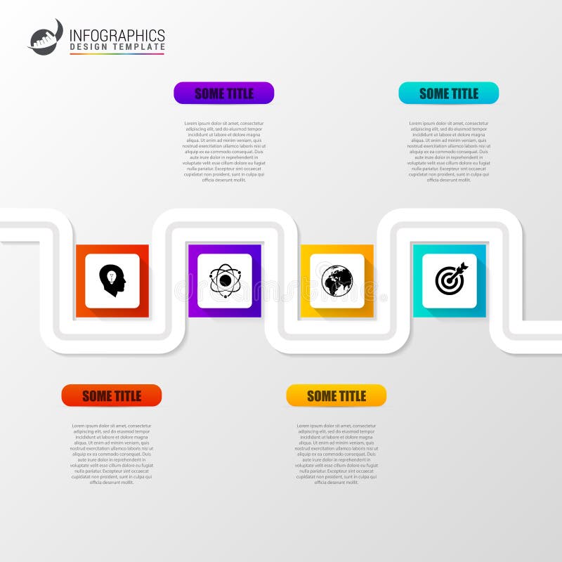 Abstract Colorful Business Path. Timeline Infographic Template Stock ...