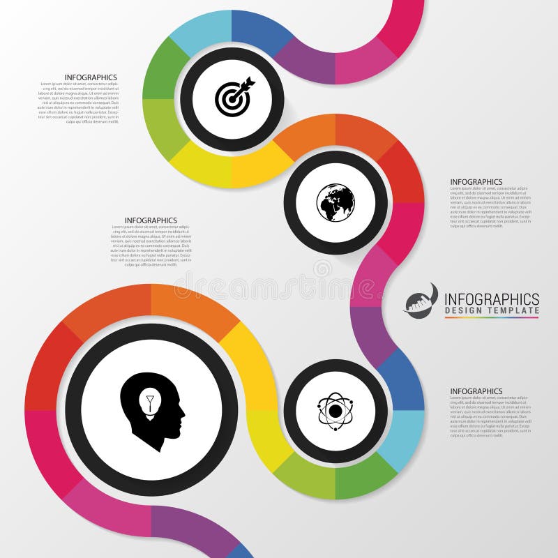 Abstract Colorful Business Path. Timeline Infographic Template Stock ...