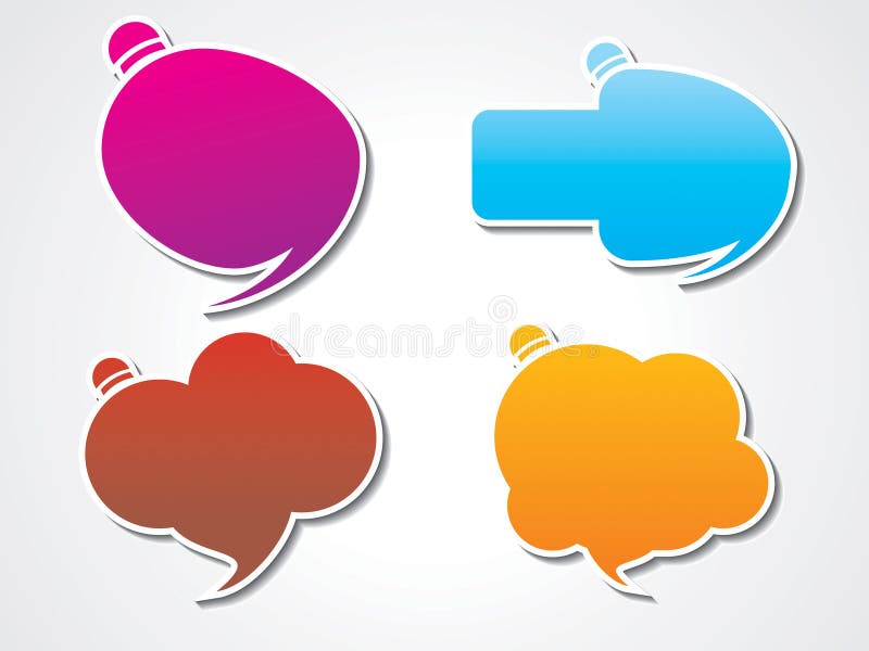 Abstract Colorful Callout Shape Stock Vector - Illustration of sign ...