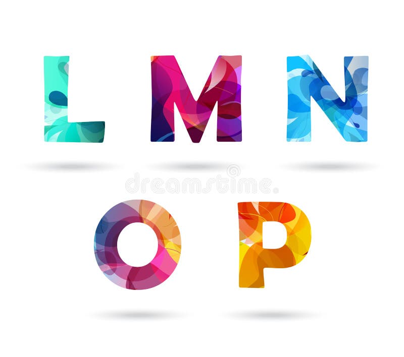 Abstract Colorful Capital Letters Set. Stock Vector - Illustration of ...