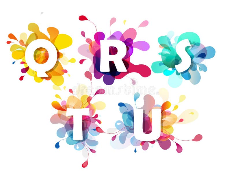 Abstract Colorful Capital Letters Set. Stock Vector - Illustration of ...