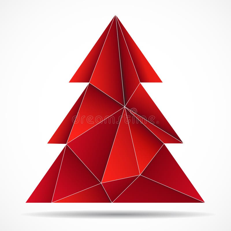 Abstract Colorful Christmas Tree of Triangles Stock Vector ...