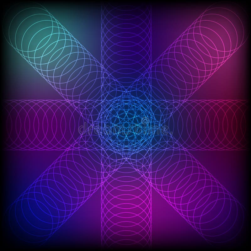 Abstract Colorful Circle Line Blend Background Stock Vector ...