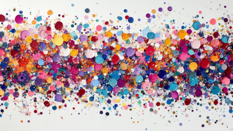 Abstract Colorful Circle Painting White Background Stock Illustration ...