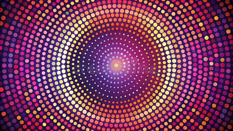 Abstract Colorful Circle Pattern Design with Radial Gradient ...