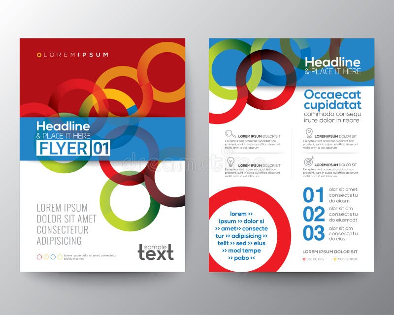 Abstract Colorful Circle Ring Shape Background Template Layout for ...