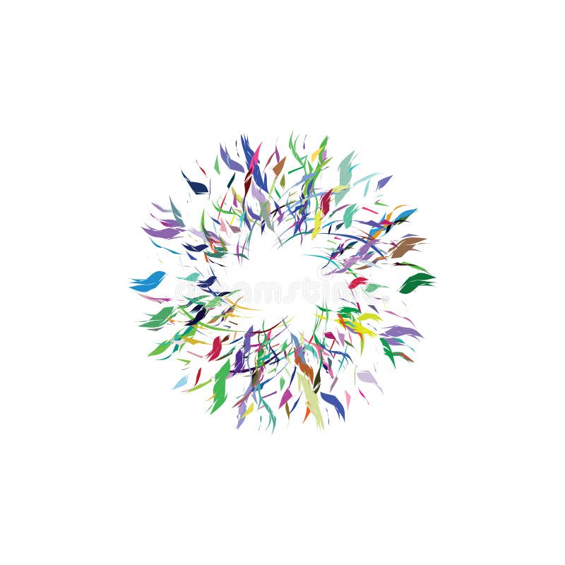 Abstract Colorful Circle Shrapnel Particles Background Design Stock ...