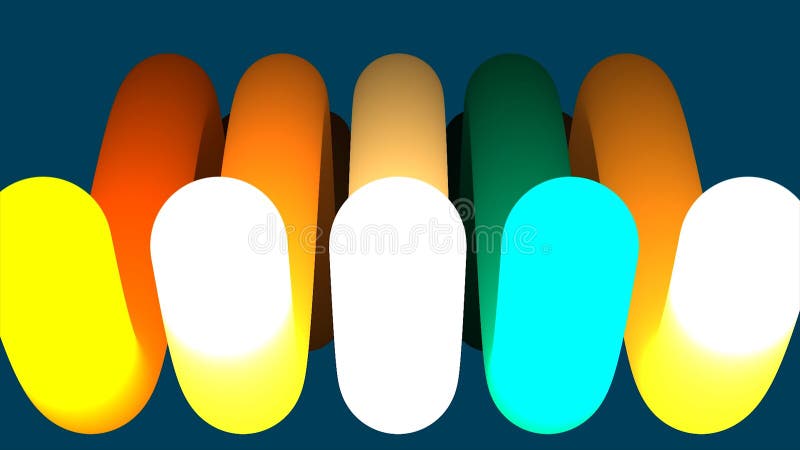 Abstract Colorful Circles Background. 3d Rendering Animation Backdrop ...