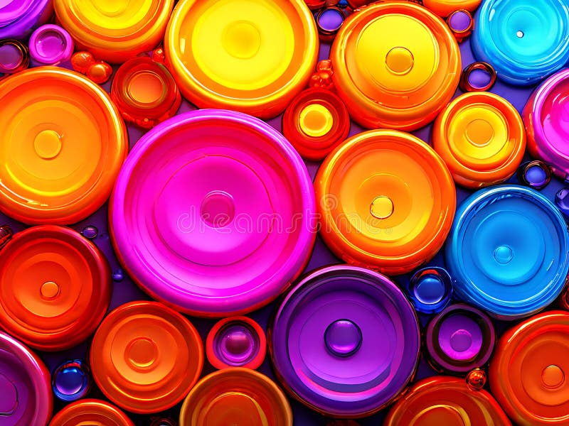 Abstract Colorful Circles Background Stock Illustration - Illustration ...