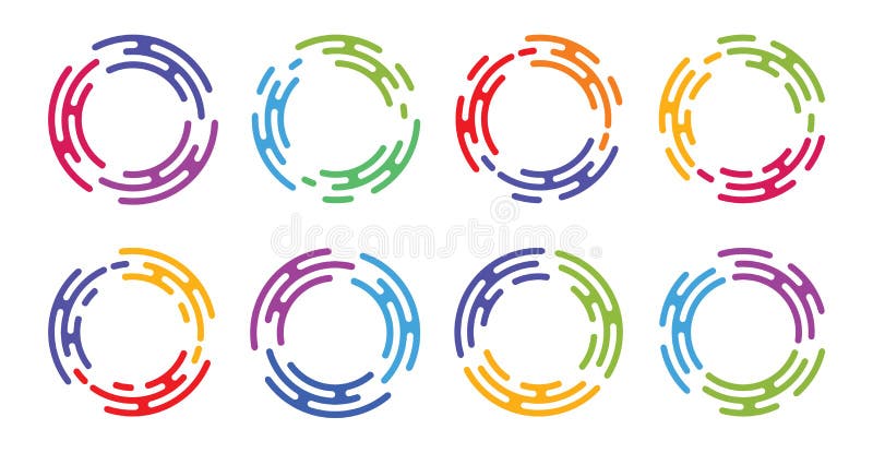 Abstract Colorful Circles. Borders, Frames, Shapes Stock Vector ...