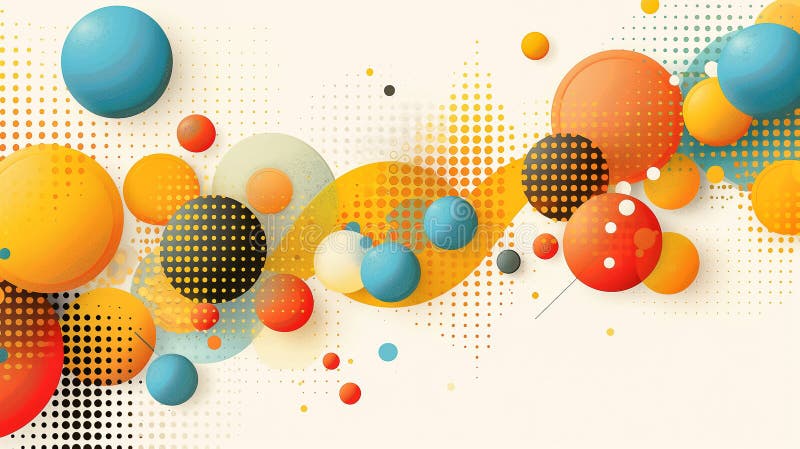 Abstract Colorful Circles and Dotted Patterns in Dynamic Flow Stock ...