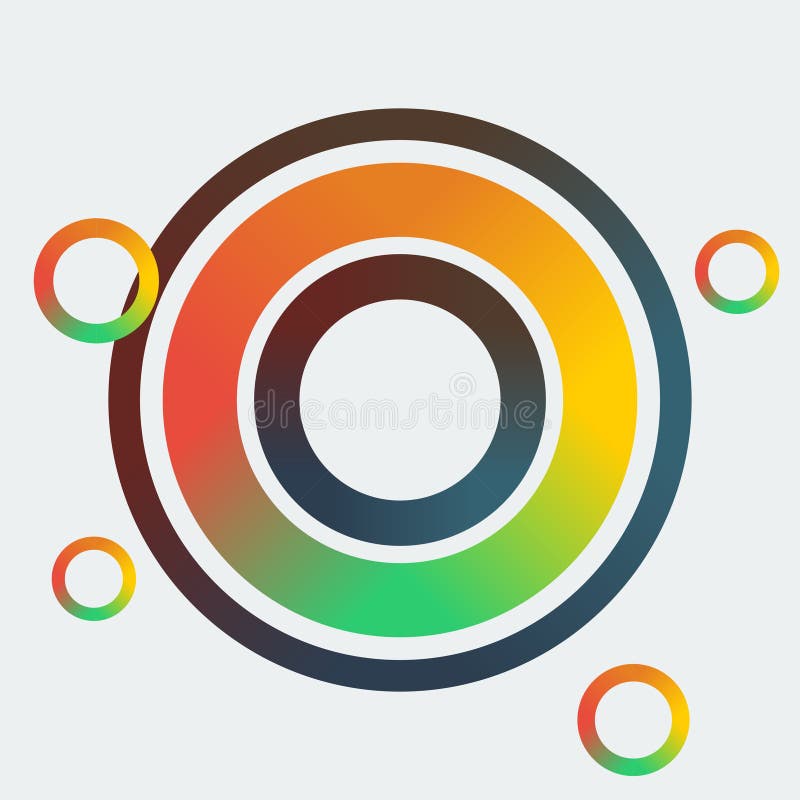 Isolated Abstract Colorful Closed Circles Vector Stock Vector ...