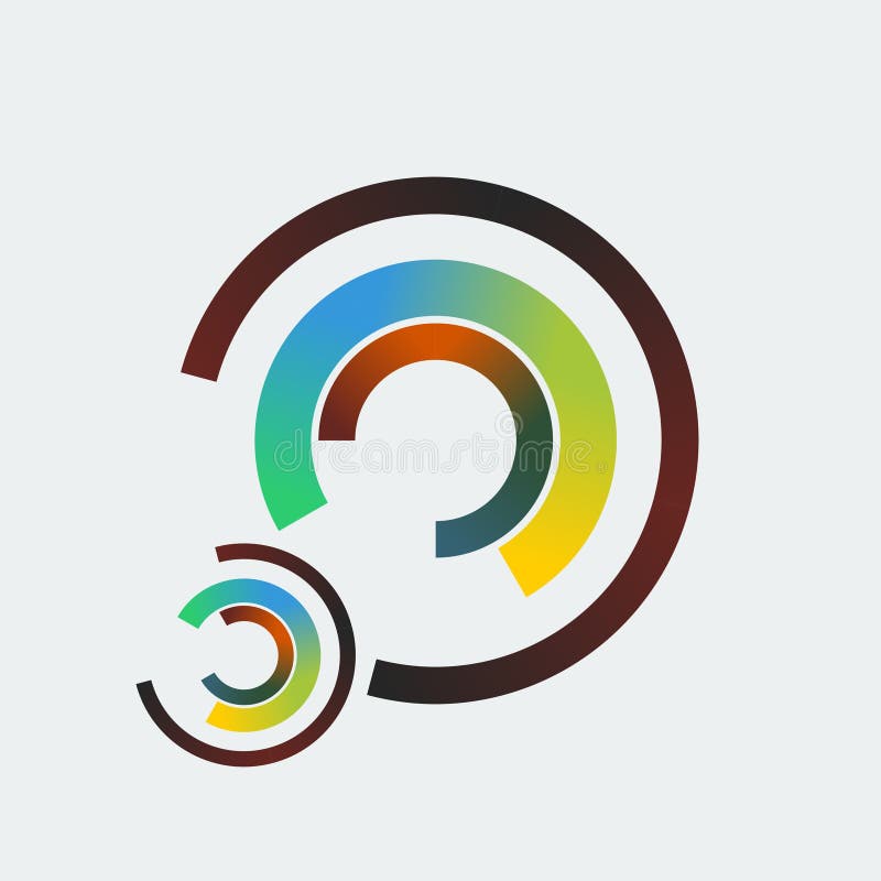 Isolated Abstract Colorful Open Circles Vector Stock Vector ...