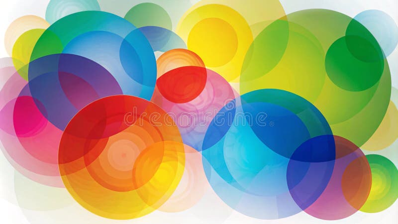 Abstract Colorful Circles Overlapping Background Design Stock ...