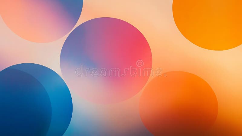 Abstract Colorful Circles Overlapping on a Gradient Background. Modern ...