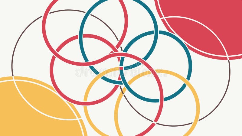 Abstract Colorful Circles Pattern Dynamic Background Design Vector Design Generative Ai Stock