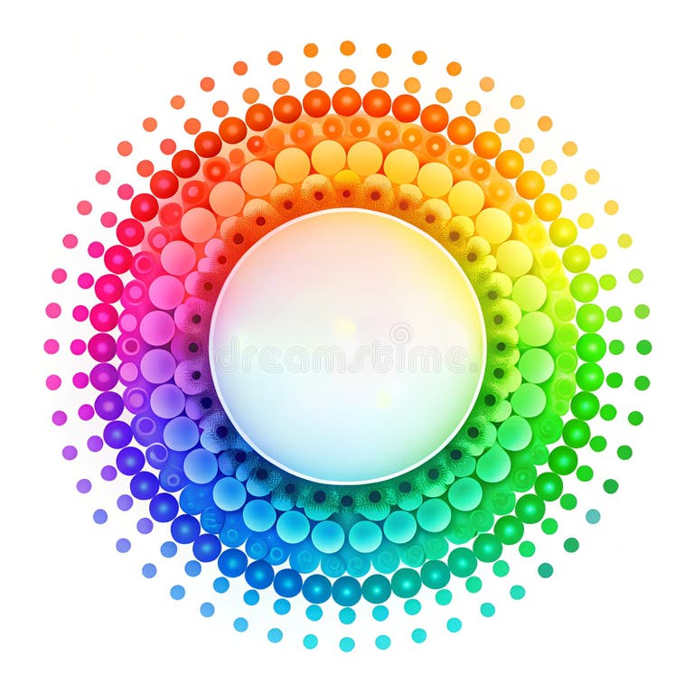 Abstract Colorful Circular Gradient with Dotted Pattern Stock ...