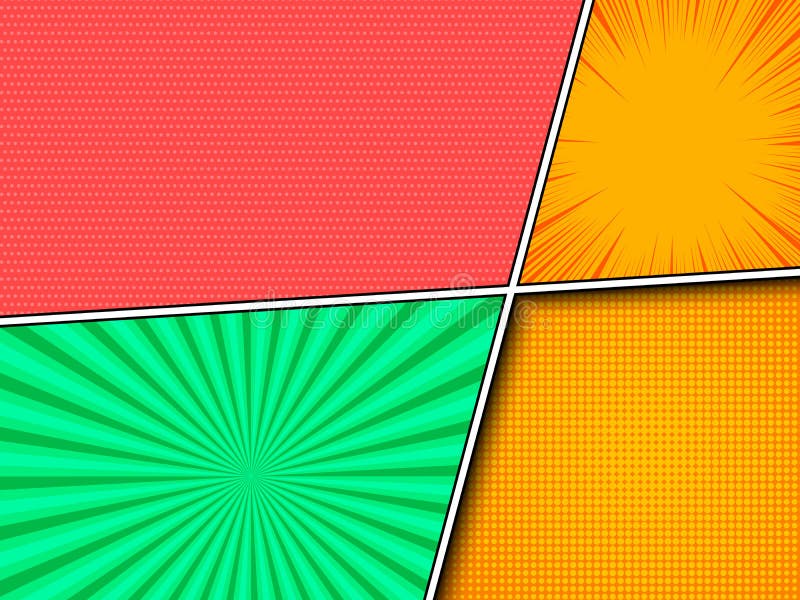 Abstract Colorful Comic Composition Stock Vector - Illustration of ...