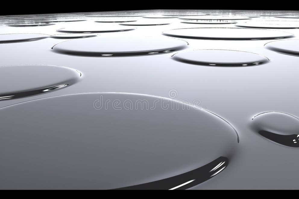 Abstract Colorful Composition with Melting Liquid Drops. 3d Rendering ...