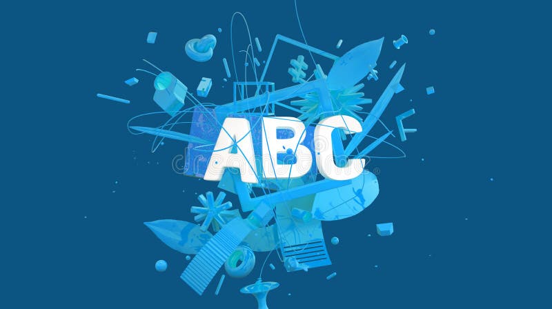 ABC concept card stock photo. Image of design, modern - 117632654