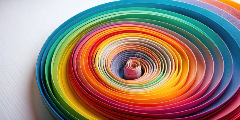 Abstract Colorful Concentric Circles Design in Vibrant Hues. Generative ...