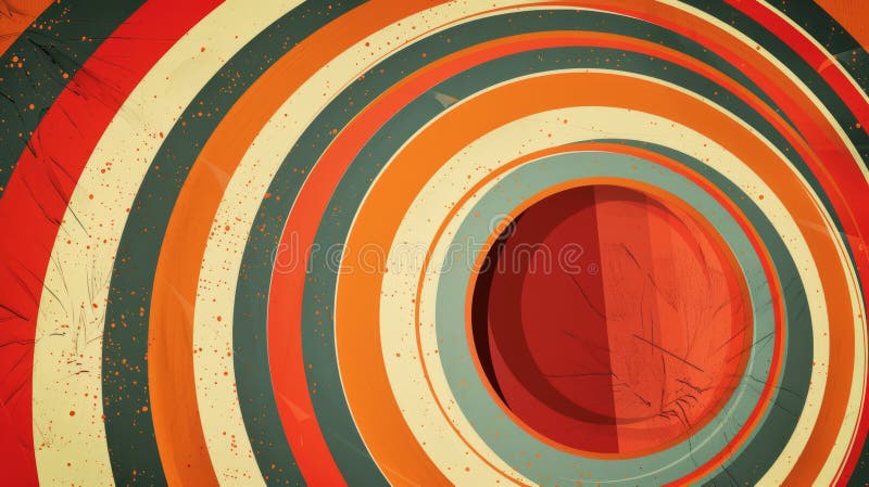 Abstract Colorful Concentric Circles Pattern. a Vibrant, Graphic Design ...