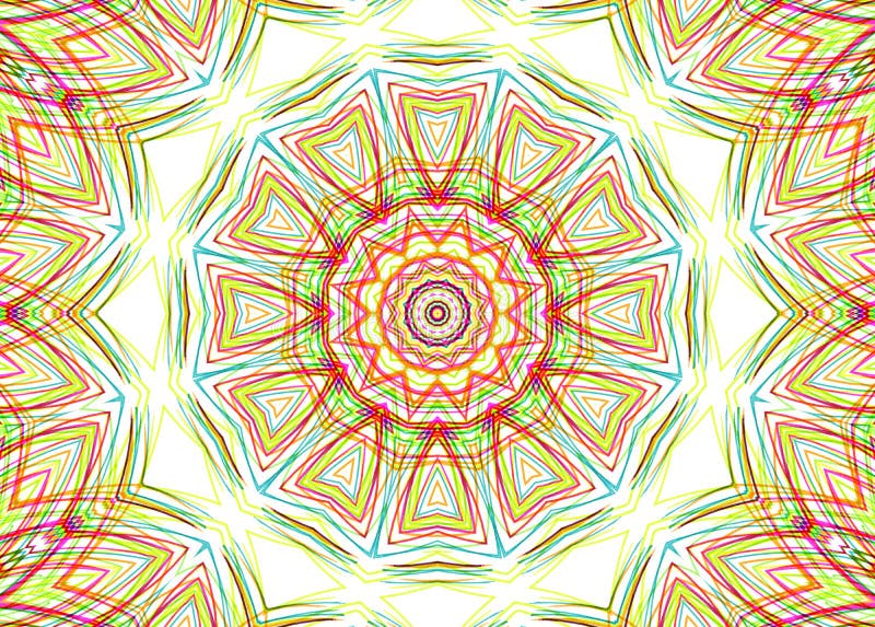 Abstract Pattern from Bright Colorful Lines on White Stock Illustration ...