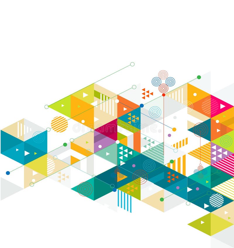 Abstract Colorful and Creative Mix Geometric Background, Vector Stock ...