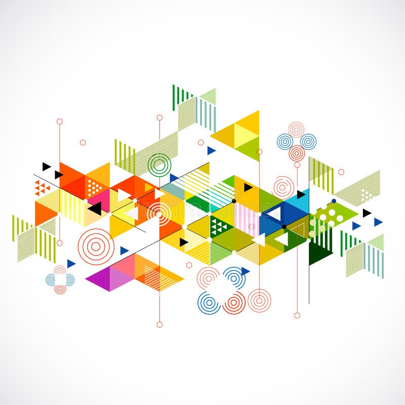 Abstract Colorful and Creative Geometrical Template on Bottom for ...