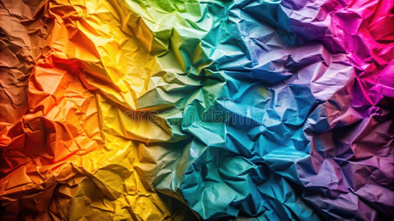 Abstract Colorful Crumpled Paper Texture Background with Vibrant Hues ...