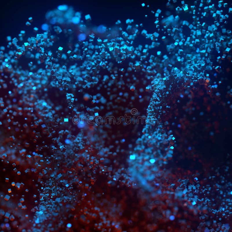 Abstract Colorful Cube Particles Background Stock Photo - Image of ...