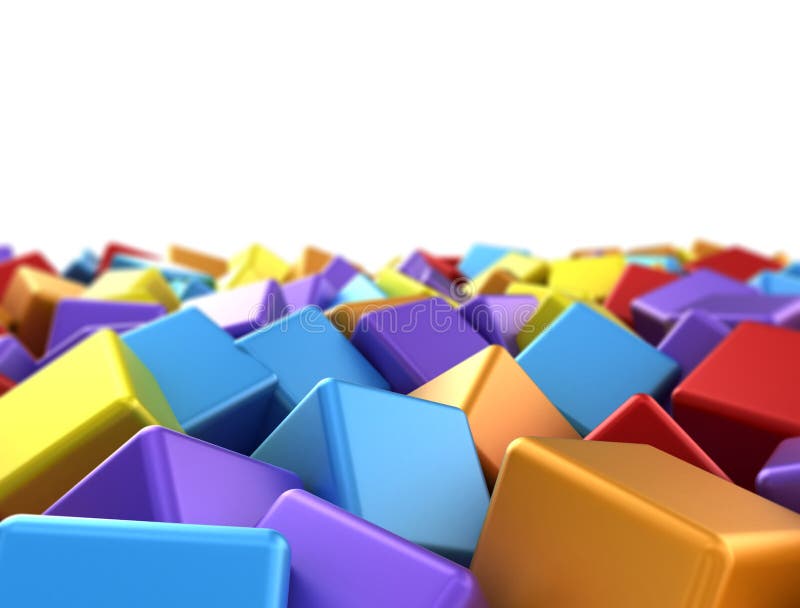 Abstract colorful cubes stock illustration. Illustration of design ...