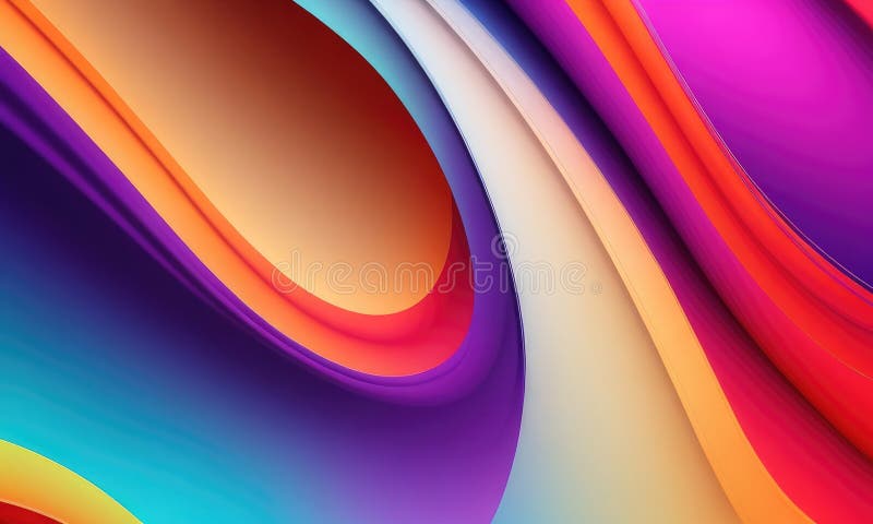 Abstract Colorful Curvy Background Wallpaper Design Stock Illustration ...
