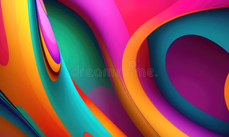 Artistic Abstract Colorful Curvy Shape, Shaped Like a Rose Artwork ...