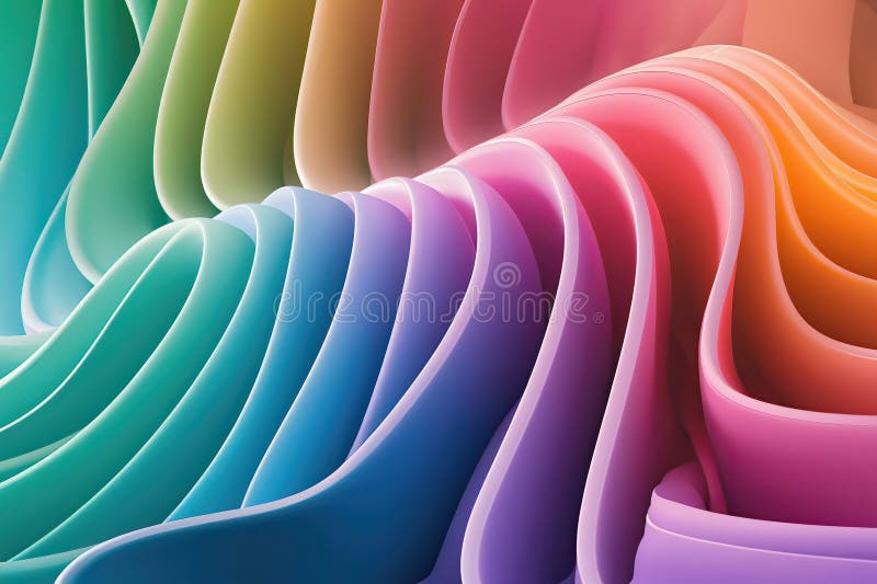 Abstract Colorful Curvy Line Background Stock Illustration ...