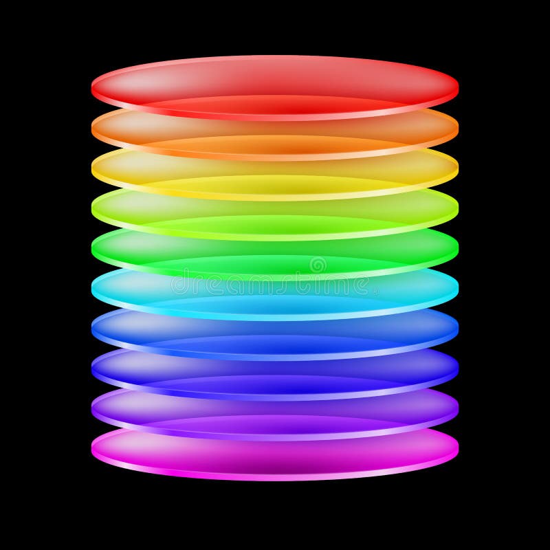 Abstract Layer Rainbow Colored Sphere Stock Illustration - Illustration ...