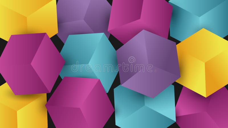 Abstract Colorful 3d Box Background Stock Vector - Illustration of ...