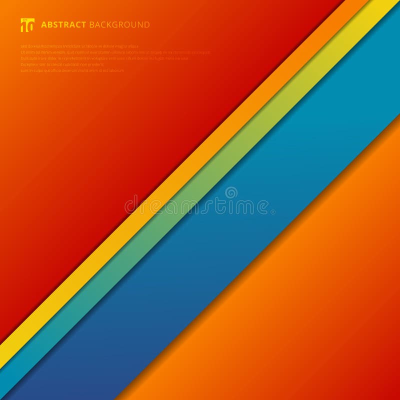 Abstract Colorful 3D Geometric Diagonal Lines Background with Space for ...
