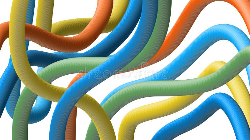 Abstract Colorful 3D Line Object Background Stock Illustration ...