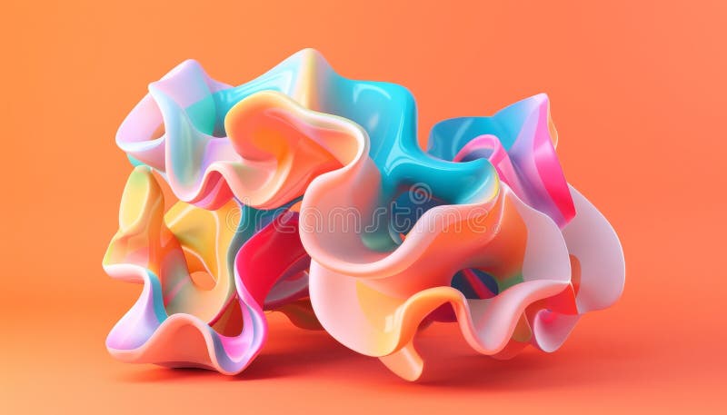 Abstract Colorful 3d Shape, Cinema 4d, Ambient Occlusion, Render Stock ...