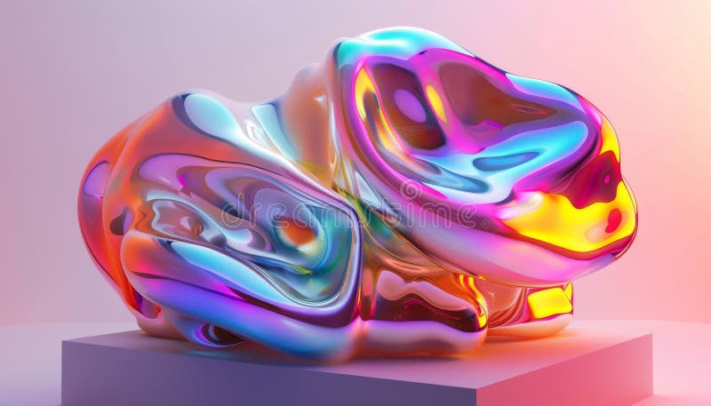 Abstract Colorful 3d Shape, Cinema 4d, Ambient Occlusion, Render Stock ...