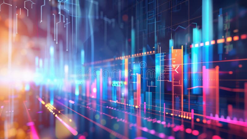 Abstract Colorful Data Visualization Stock Illustration - Illustration ...