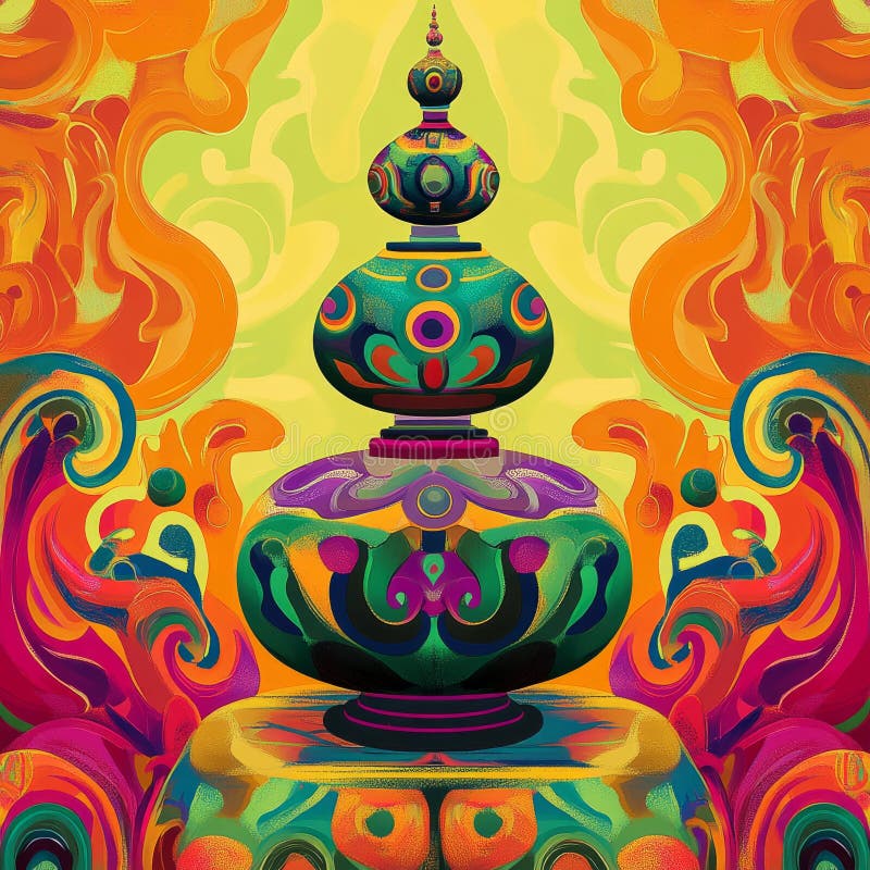 Abstract Colorful Design of a Decorative Object. Stock Illustration ...