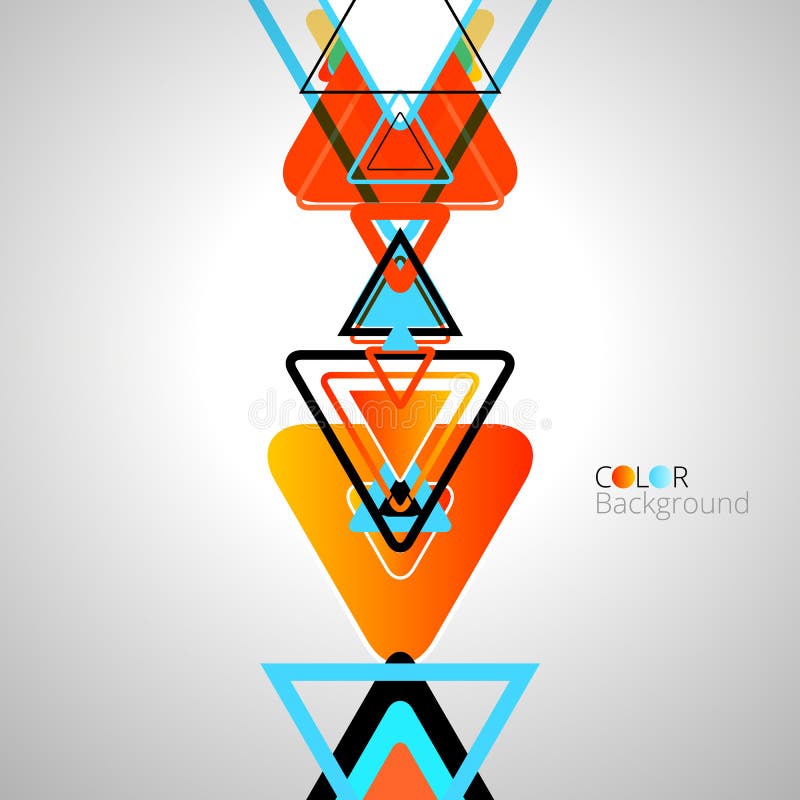 Abstract Colorful Design Triangles Background Stock Vector ...