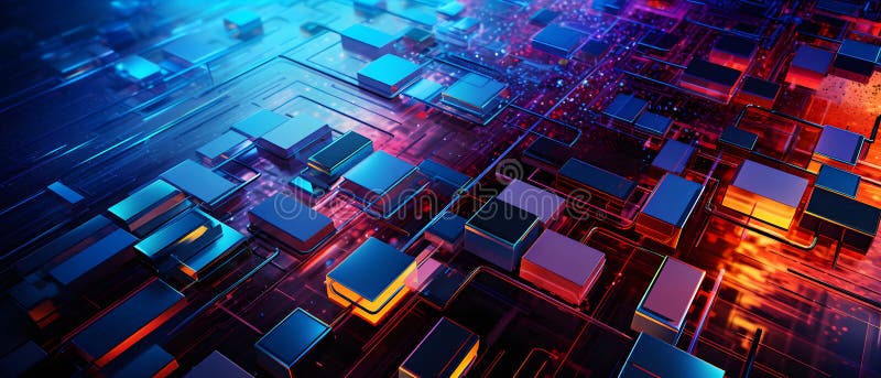 Abstract Colorful Digital Data PC Computer Gaming Wallpaper Background ...