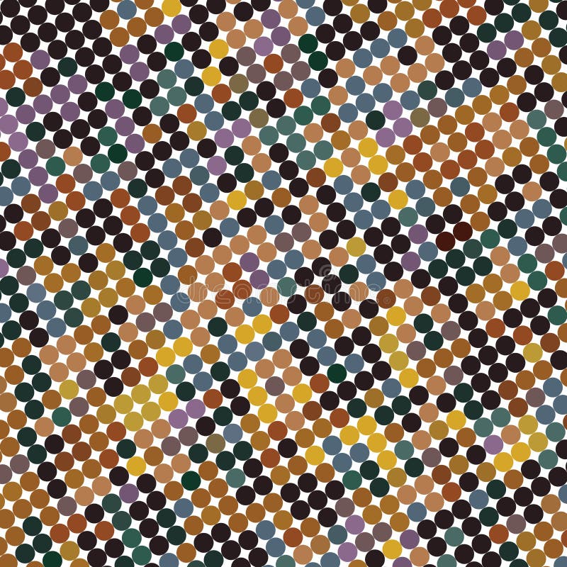 Dark Colors Small Polka Dots Vector Pattern. Retro Dotted Background ...